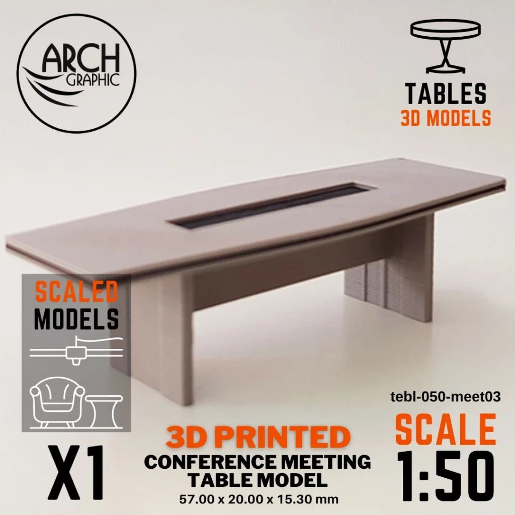 3D printed conference meeting table model scale 1:50