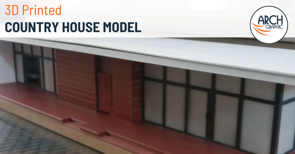 3d printed architecture country house model
