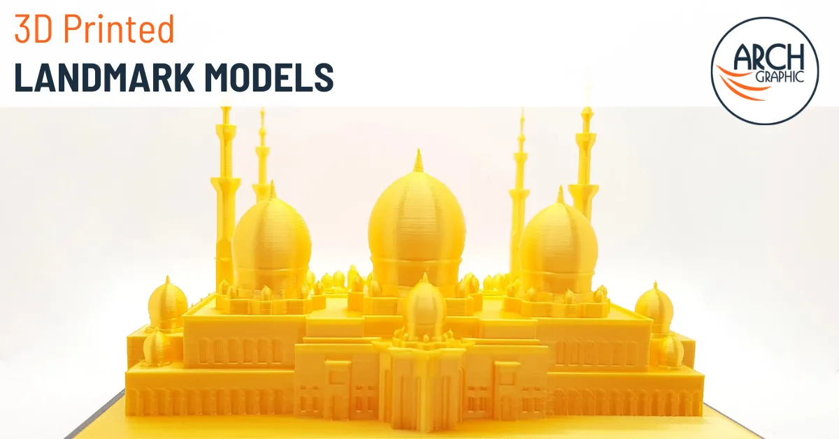 3d printed massing and concept landmark models