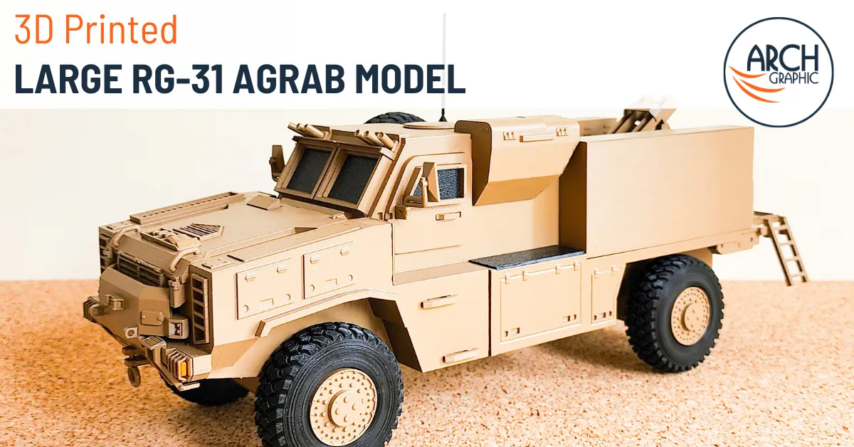 3d printed military large RG-31 AGRAB model