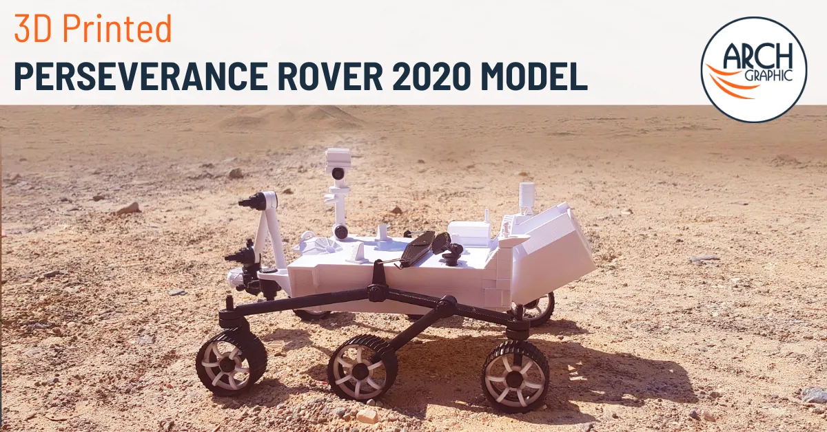 3d printed aerospace perseverance rover 2020 model