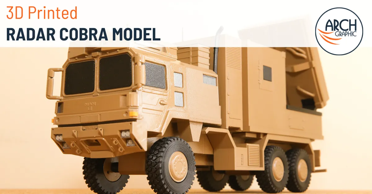 3d printed military radar cobra model