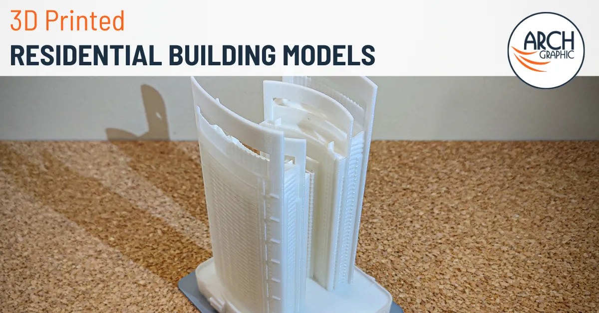 3d printed massing and concept residential building models