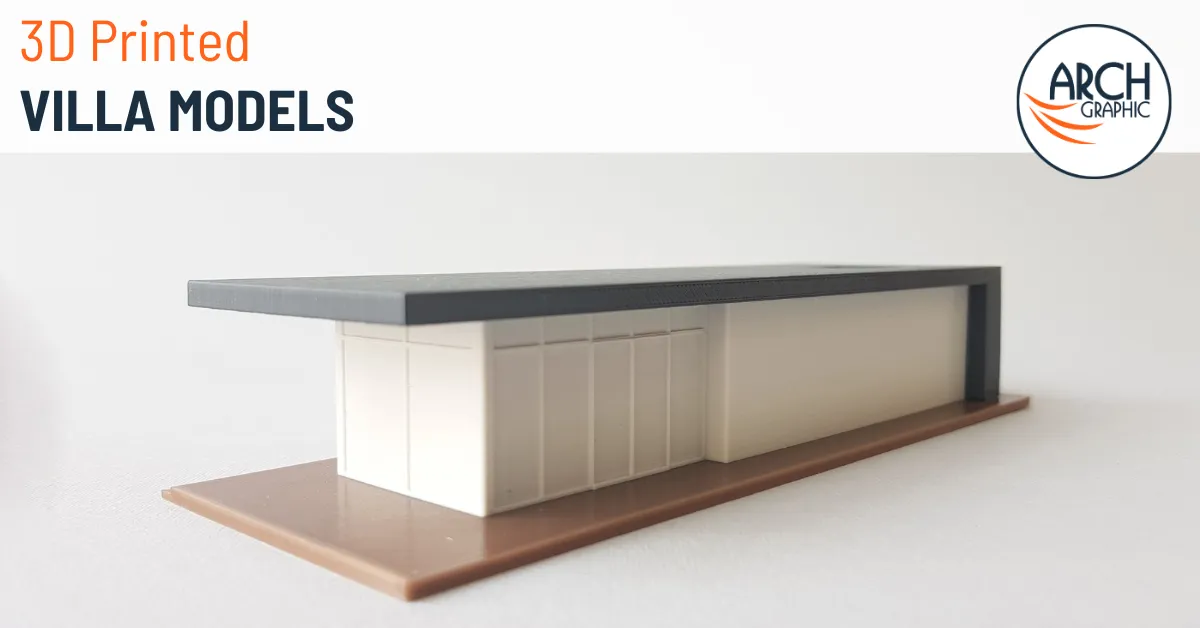 3d printed massing and concept villa models